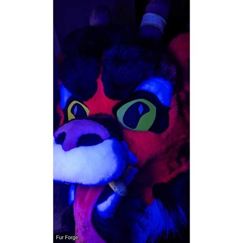 uv reactive jersey devil fursuit head tail