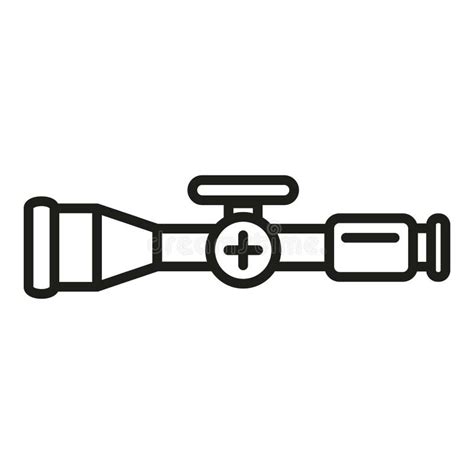 Sniper Target Icon Outline Vector Cross Sight Stock Illustration