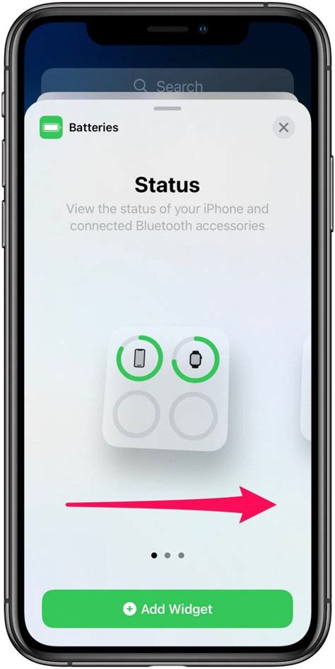 how to show battery percentage in the iphone battery widget