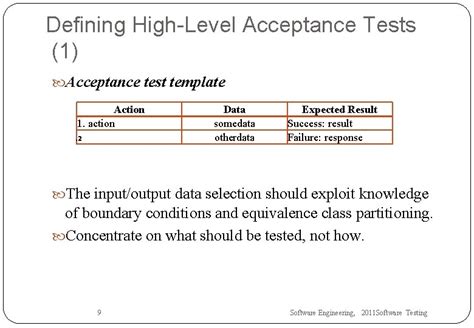 Software Engineering Software Testing Building Acceptance Tests Software