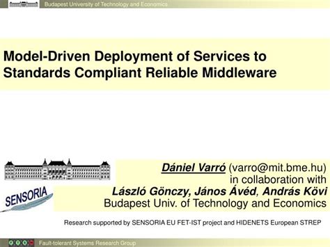 Ppt Model Driven Deployment Of Services To Standards Compliant