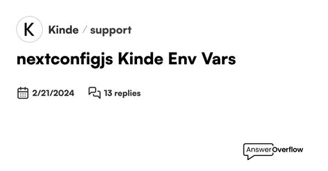 Nfigjs Kinde Env Vars Kinde