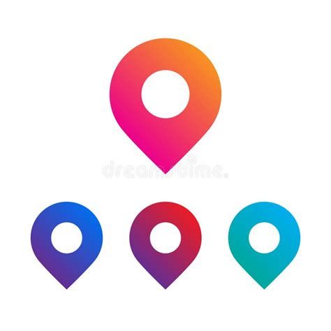 Map Location Pin Icon Set Vector Illustration Stock Vector Illustration Of Destination