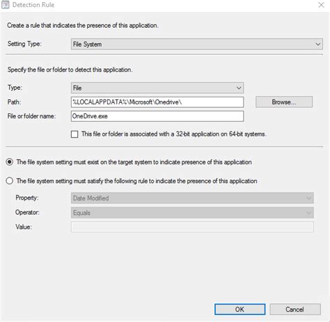 Onedrive For Business Next Gen Sync Client Configmgr Detection Method