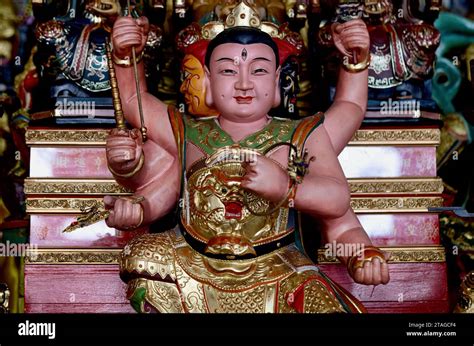 Figure Of A Multi Armed Multi Headed Taoist God At Kuan Im Temple