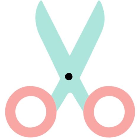 Premium Vector Cute Scissors Icon Colored Shapes