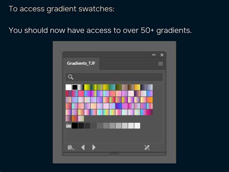 50 Gradient Swatches For Adobe Illustrator Gradient Swatch Graphic