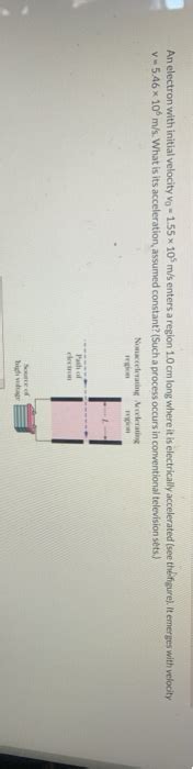 Solved Upport An Electron With Initial Velocity Vo 1 55 X