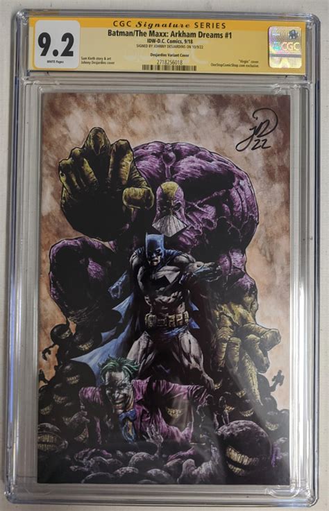 Johnny Desjardins Signed 2018 Batmanthe Maxx Arkham Dreams Issue 1