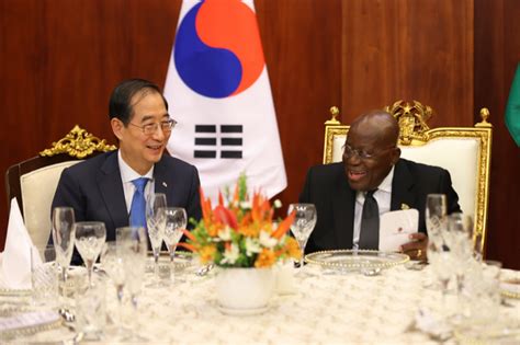 한 총리 1977년 이후 가나 정상급 방문가나 대통령 한국은 경제발전 롤 모델