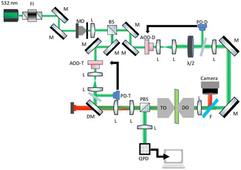 Schematic Diagram Of The Feedback Trap Setup Fi Faraday Isolator M Download Scientific