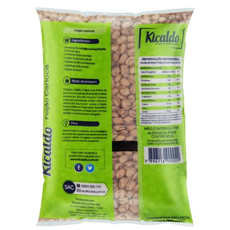 Feijão Carioca Tipo 1 Kicaldo Pacote 1Kg Super José