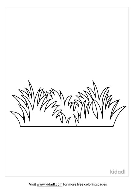Grass Coloring Template Pages Colouring Printable Templates Clipart