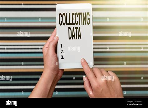 Conceptual Display Collecting Data Conceptual Photo Gathering And Measuring Information On