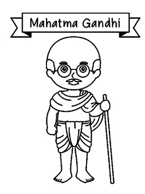 Dibujos De Mahatma Gandhi 5 Para Colorear Para Colorear Pint
