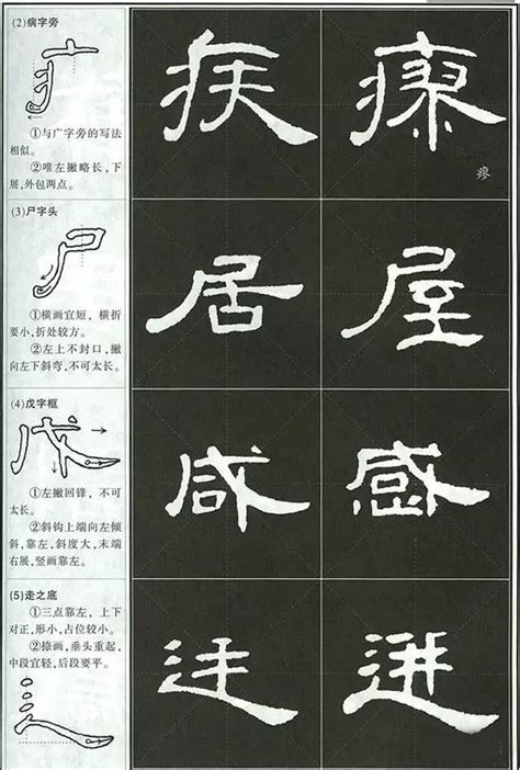曹全碑如何寫好字頭字底左偏旁右偏旁和包圍部首的寫法 每日頭條