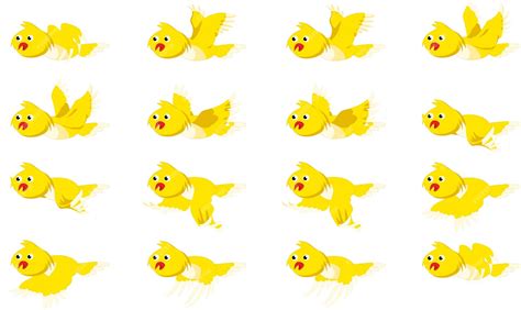 Premium Vector Cartoon Vector Chicken Flying Keyframes Bird Isolated Vector Illustration