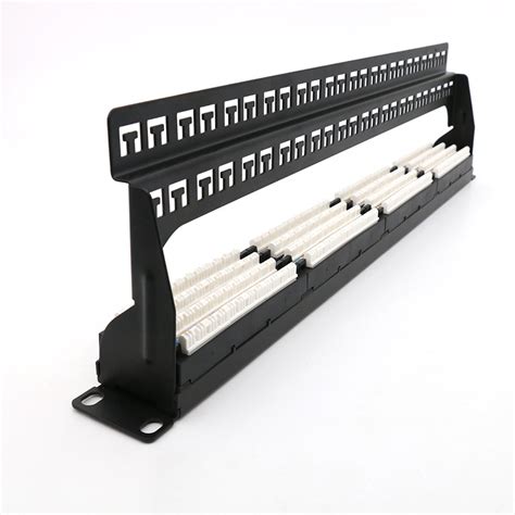48 Port Cat6 Patch Panel 1u 48port Patch Panel Utp With Dustproof Door