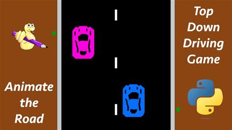 Python Coding Tutorial 2 Basic Animation Top Down Driving Game With