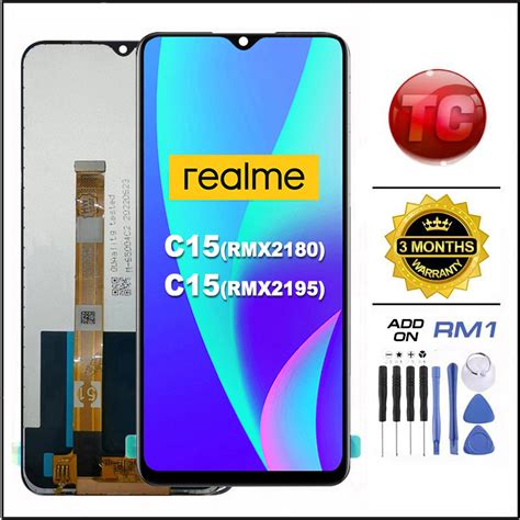 Lcd REALME C15 Mediatek RMX2180 C15 Qualcomm RMX2195 เขากนไดกบหนา