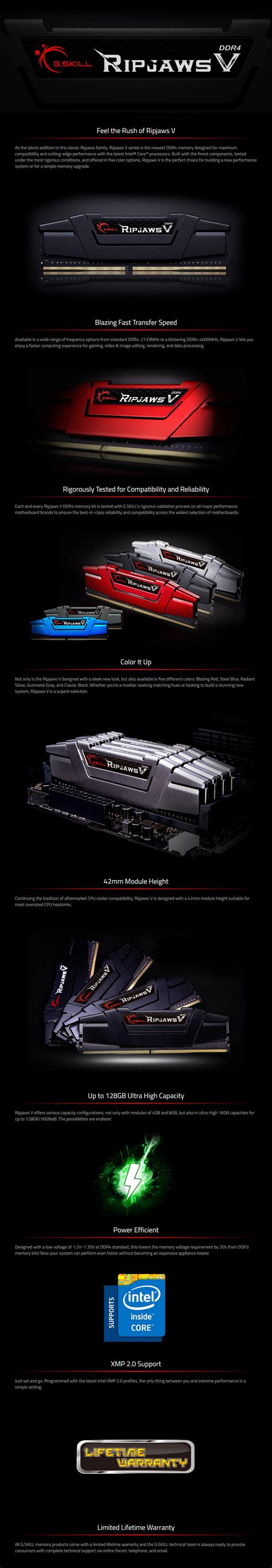 G Skill Ripjaws V GB X GB DDR MHz Desktop Memory Black F C D GVK Mwave