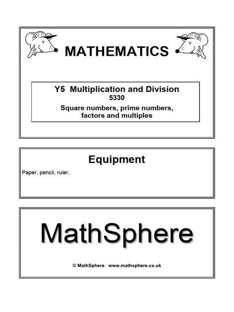 year 5 3 square prime factors pdf