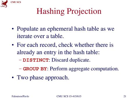 Faloutsos Pavlo C Faloutsos A Pavlo Lecture 13 Query Evaluation