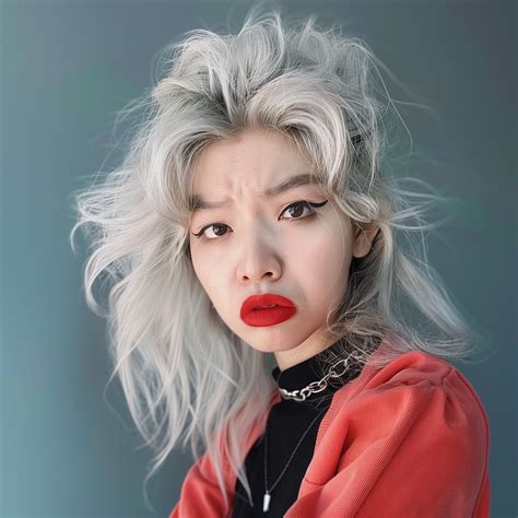 여성 흰머리 빨간 립스틱 놀란 Pixabay의 무료 이미지 Pixabay