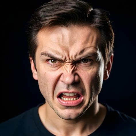 Angry Facial Expression Premium AI Generated Image