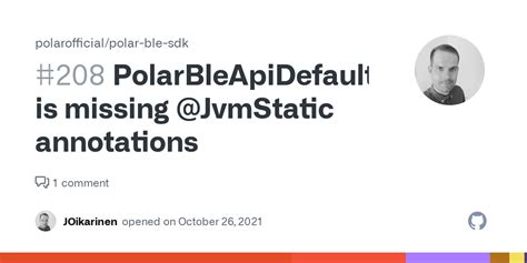 Polarbleapidefaultimpl Is Missing Jvmstatic Annotations · Issue 208 · Polarofficialpolar Ble