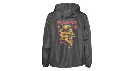 Dragon Flip Womens Jacket Pullover Windbreaker Kooky Loves Artist
