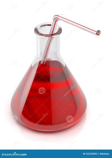 Laboratory Flask With Red Liquid Stock Image Image Of Halloween