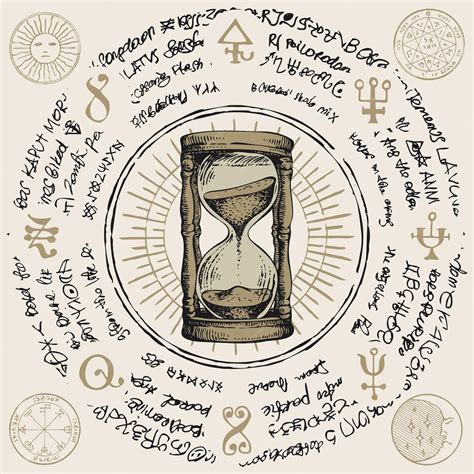 Premium Vector Masonry Poster With Hourglass