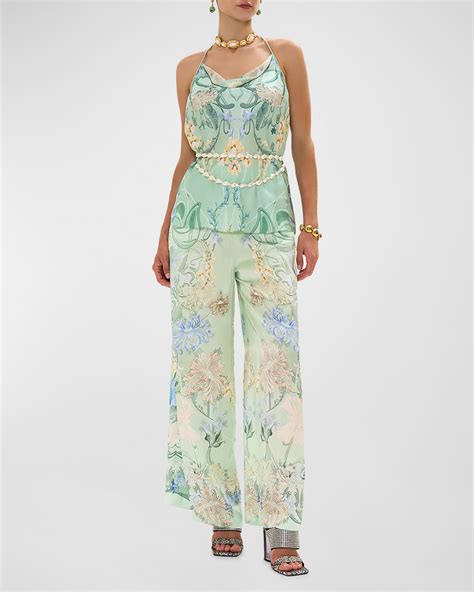 Camilla Silk Bias Halter Top Neiman Marcus