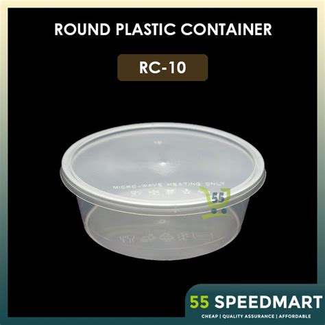 𝟱𝟱𝗦𝗣𝗘𝗘𝗗𝗠𝗔𝗥𝗧 Rc10 Ms250 300ml Round Container With Lid [ ±10sets] Plastic Disposable Dessert