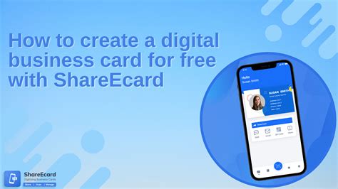 How To Create A Digital Business Card For Free With Shareecard