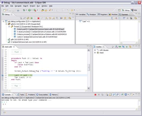 9 Debugging — Gnatbench For Eclipse Users Guide 26020250213w