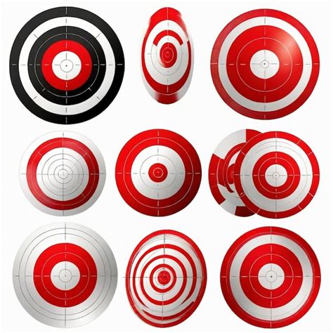 Targets Vector Set White Background Isolated A High Qual Premium Ai