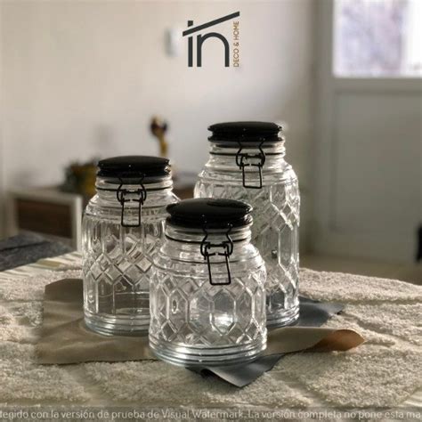 Frasco de Vidrio Hermético ML IN DECO HOME