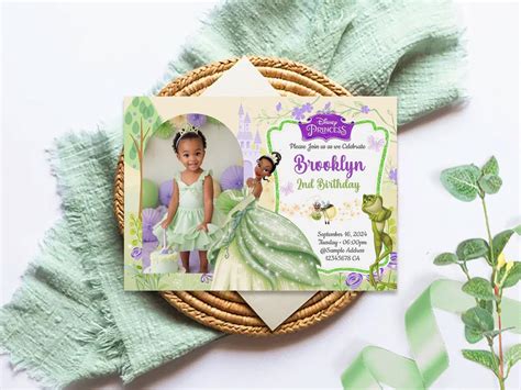 Princess Tiana Invitation Princess Tiana Digital Invitation Princess
