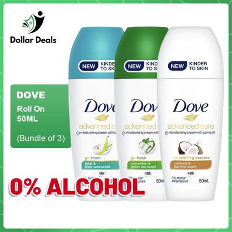 Dove Roll On Deodorant Antiperspirant 50ml X 3 Coconut And Jasmine