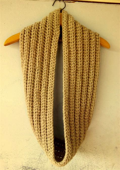 Turtle Whicky Crochet Crochet Ribbed Infinity Scarf