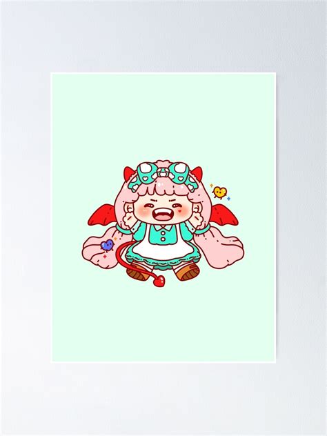 Cute Chibi Devil Girl Character Poster For Sale By Satchisatchi Redbubble