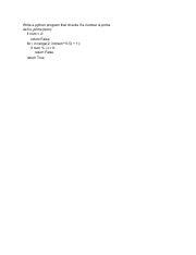 Write A Python Progralm That Checks If A Number Is Prime Pdf Write A