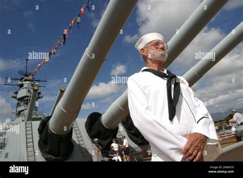 Us Navy A Former Engineman 2nd Class Talks To Reporters Aboard His