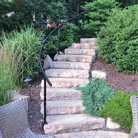 Exterior Curved Wrought Iron Handrails This Exterior Curve