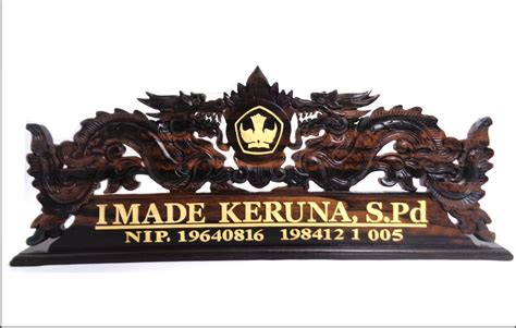 Papan Nama Meja Ukiran Kayu Jati Mebelindonesia Co Id