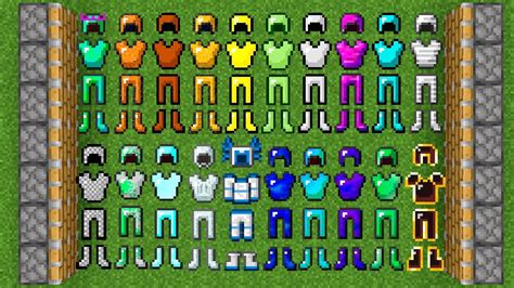 X100 Minecraft Armor Combined Youtube