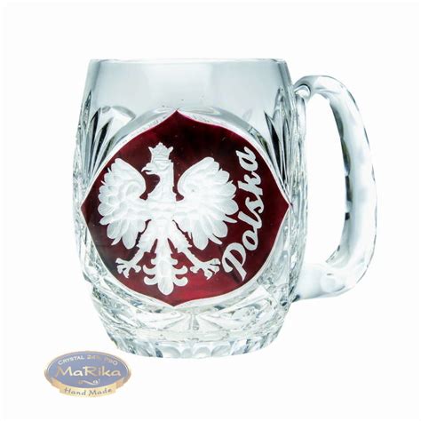 Engraved Crystal Tankard With Eagle Form Beer Glasses Engraved