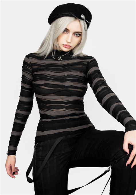 Disturbia Distortion Top Tops